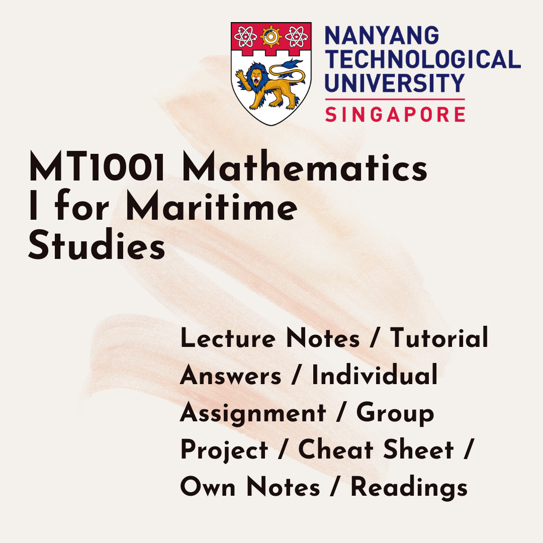 MT1001 Mathematics I for Maritime Studies – academiii
